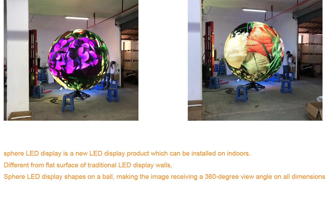 P4.81 Indoor 360 Degree Visible Led Sphere Screen 3d Creative Ball ...